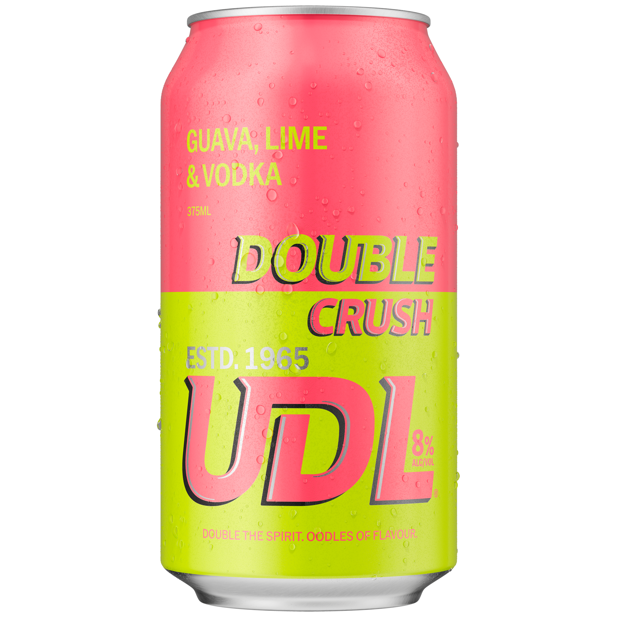 UDL Double Crush Guava, Lime & Vodka 8% Cans 375ml – Boozeit.com.au