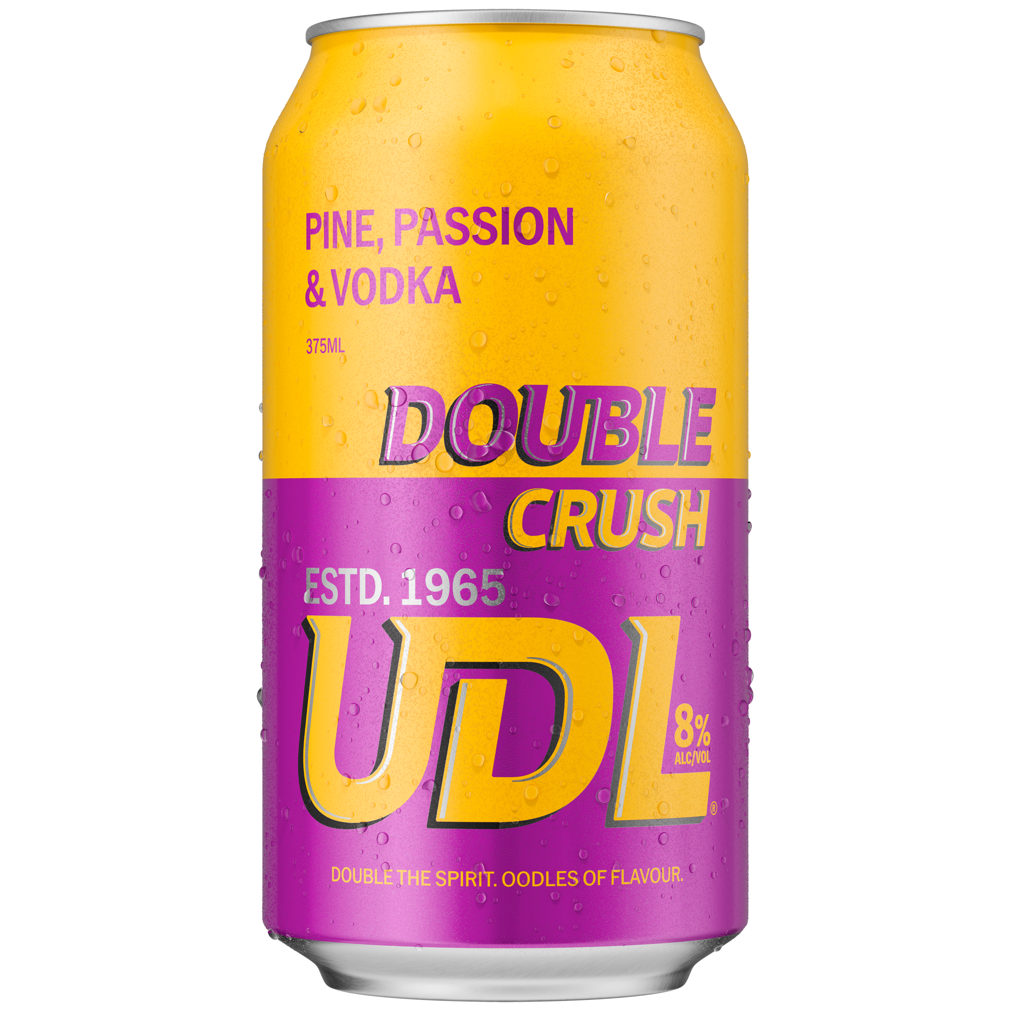 UDL Double Crush Pine, Passion & Vodka 8% Cans 375ml – Boozeit.com.au