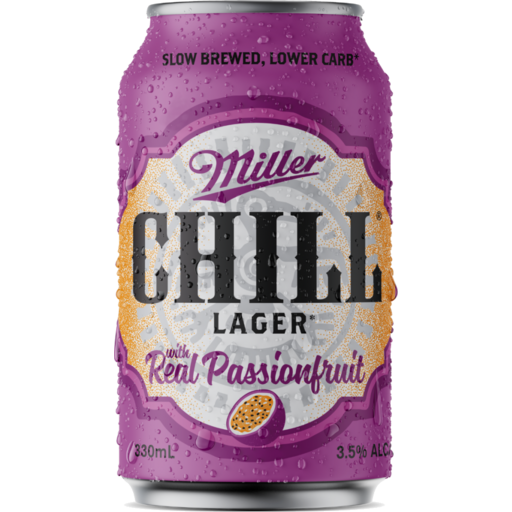 Miller Chill Passionfruit Cans 330ml – Boozeit.com.au