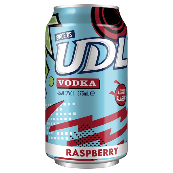 UDL Vodka & Raspberry Cans 375ml – Boozeit.com.au