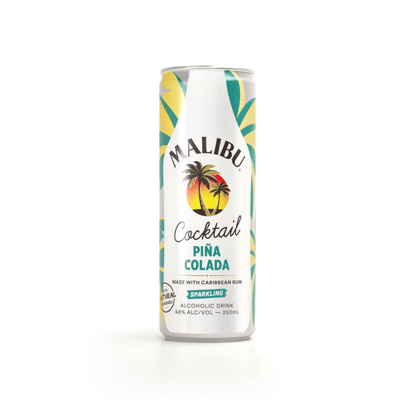 Malibu Coconut Rum Pina Colada Cocktail Cans 250ml – Boozeit.com.au